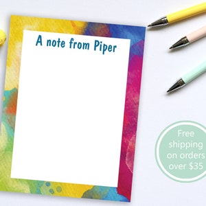 Custom Notepad With Custom Text and Colorful Design // 50 Sheets per ...