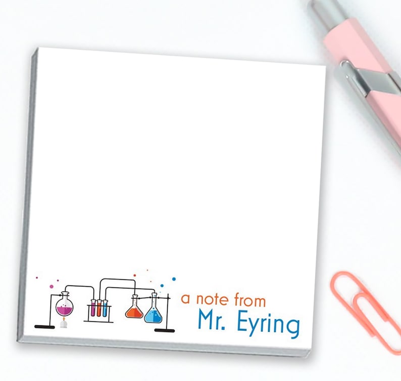 Personalized Sticky Notes Science Design // 3x3 Inch With 50 - Etsy