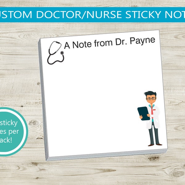 Custom Sticky Notes Doctor - Etsy