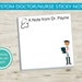 Custom Nurse Doctor Sticky Notes // Physician Gift Idea, Customizable ...