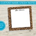Personalized Sticky Notes With Custom Name and Cheetah Print Design ...
