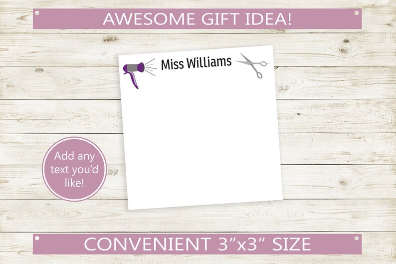 Custom Hairdresser Sticky Notes // Gift Idea Customizable | Etsy