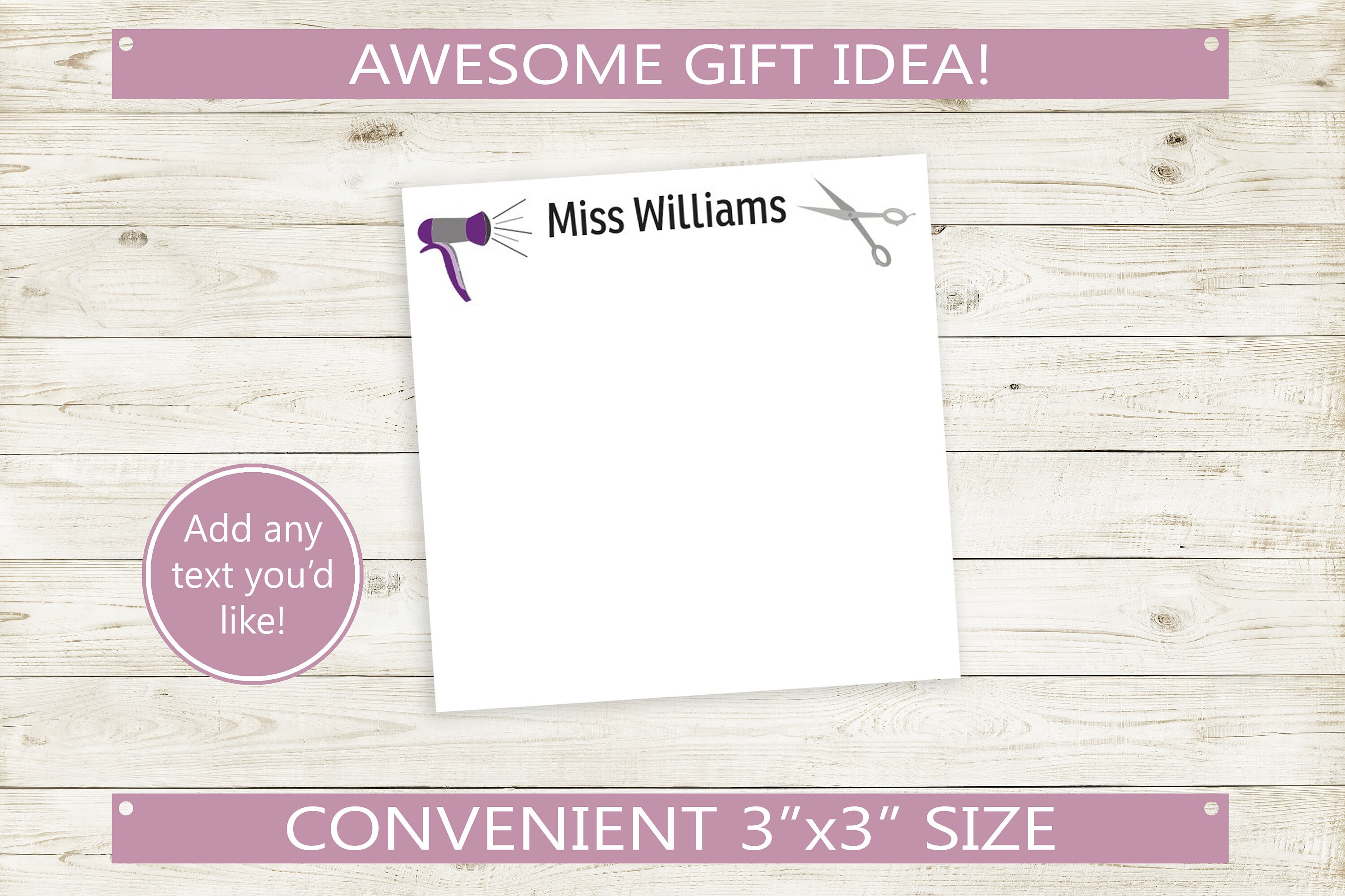 Custom Hairdresser Sticky Notes // Gift Idea Customizable - Etsy