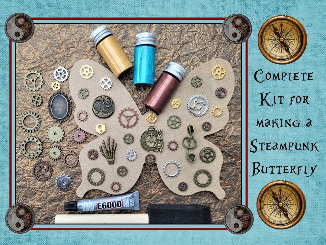 Steampunk Craft Kit/steampunk Butterfly/steampunk Wall Decor/kids Craft ...
