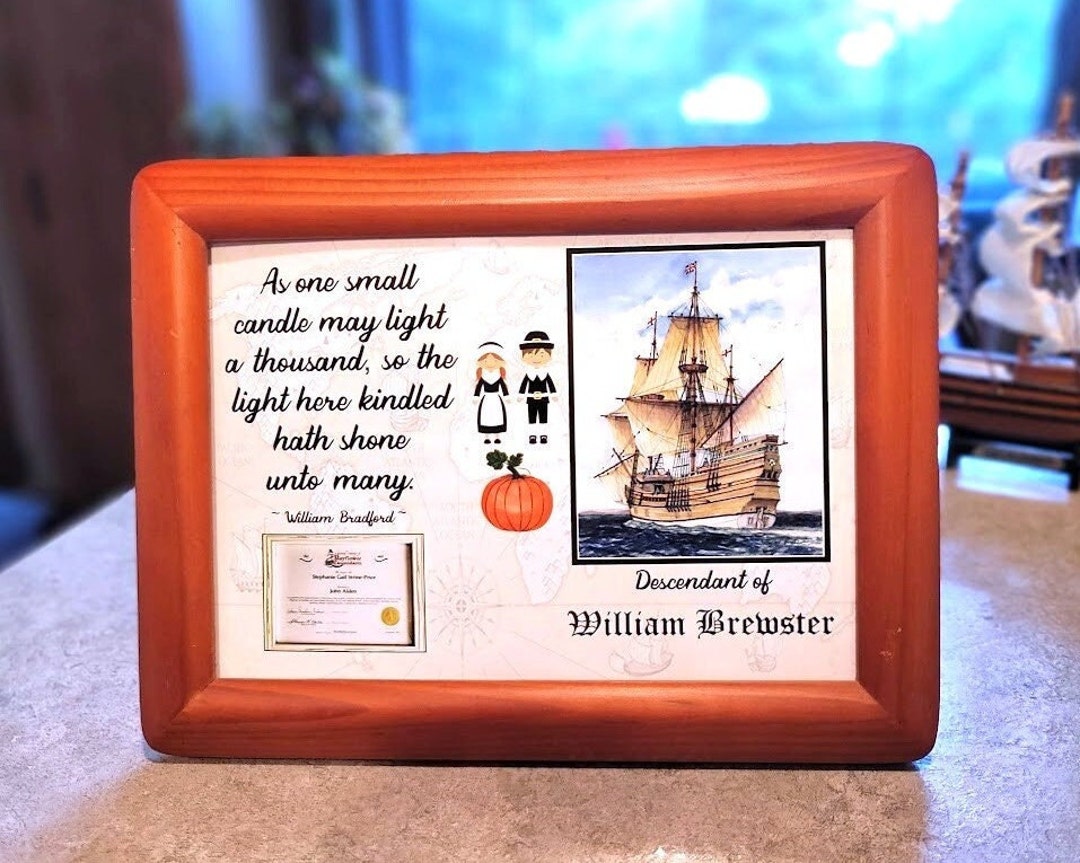 Personalized Mayflower Descendant Gift Focused on Any Passenger-next ...