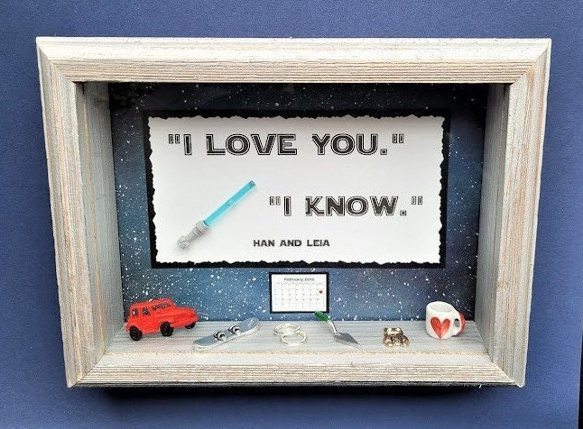 Star Wars Romantic Gift Idea-han and Leia Anniversary-i Love - Etsy