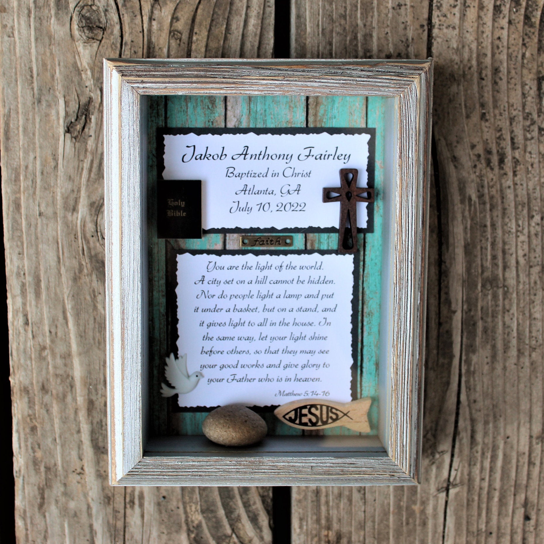 Baptism Keepsake-customized Confirmation Gift for - Etsy