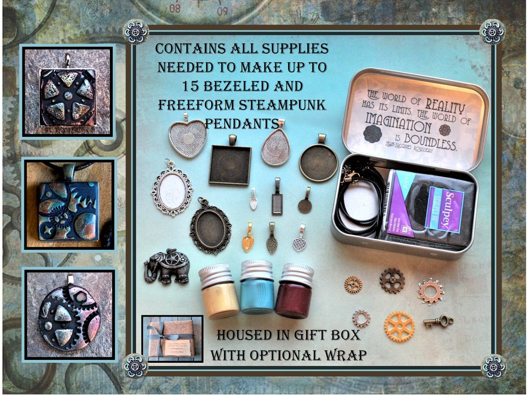 DIY Steampunk Kit-supplies for Four to Eight Pendants-crafts for Teens ...