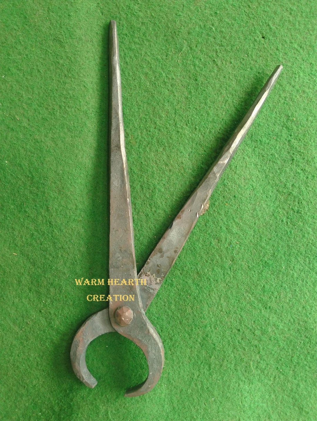 Hand Forged Round Jaw Tongs: Medieval Blacksmith Tool - Etsy