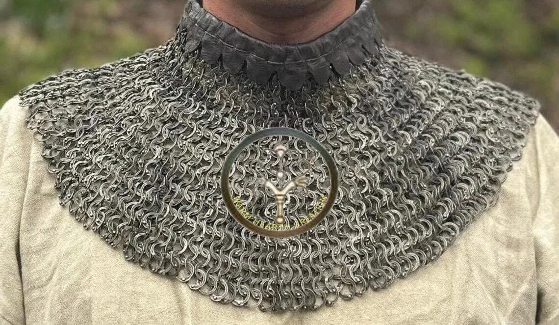 Titanium Chainmail Gorget: Medieval Knight Armor Collar - Etsy