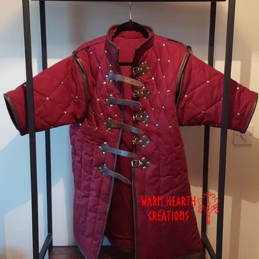 Medieval Whc Padded Gambeson, Viking Armor Coat, Buhurt Fighting Arming ...