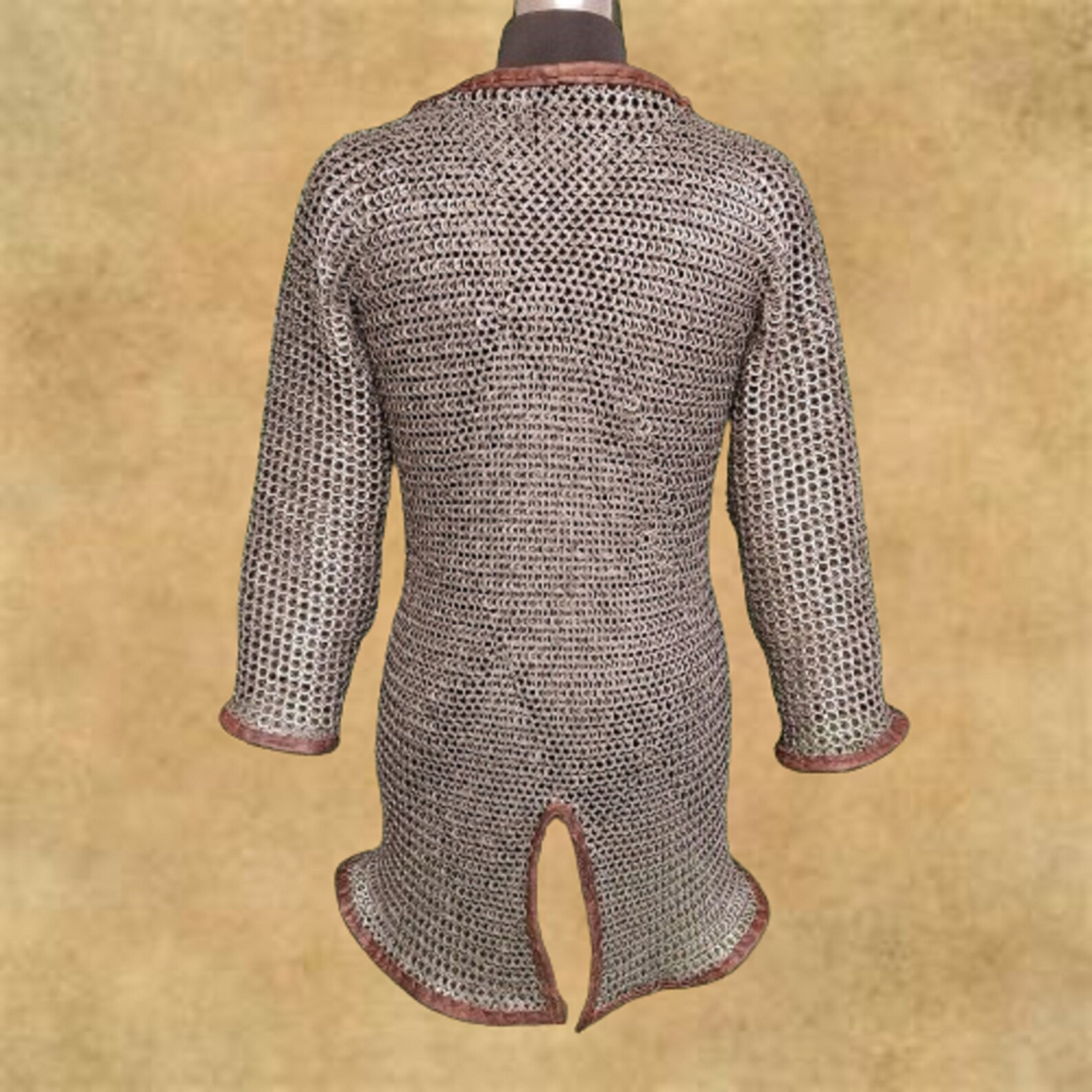 Chainmaile Hauberk / Medieval Chainmail Half Sleeve Shirt / 9 Mm Flat ...