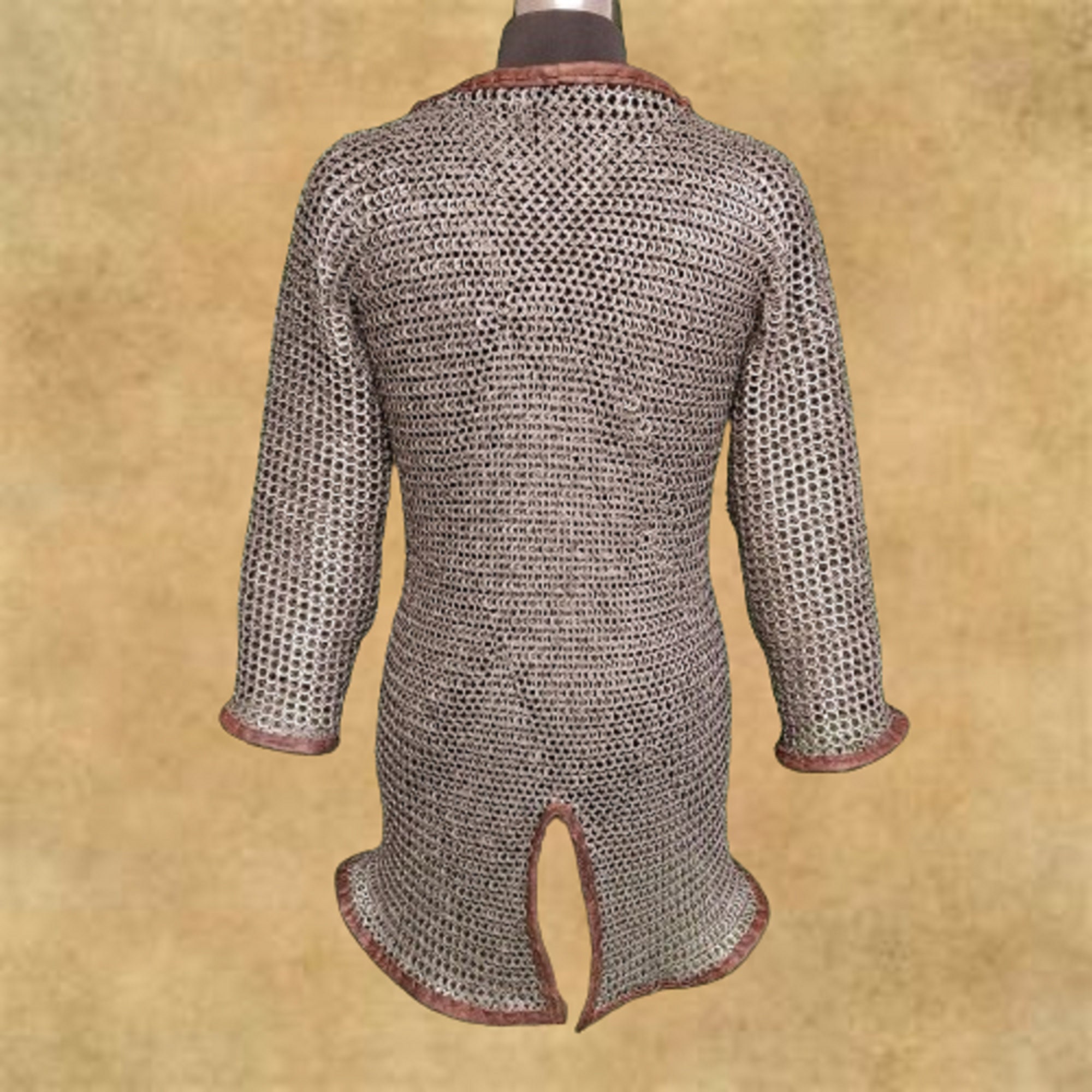 Chainmaile Hauberk / Medieval Chainmail Half Sleeve Shirt / 9 Mm Flat ...
