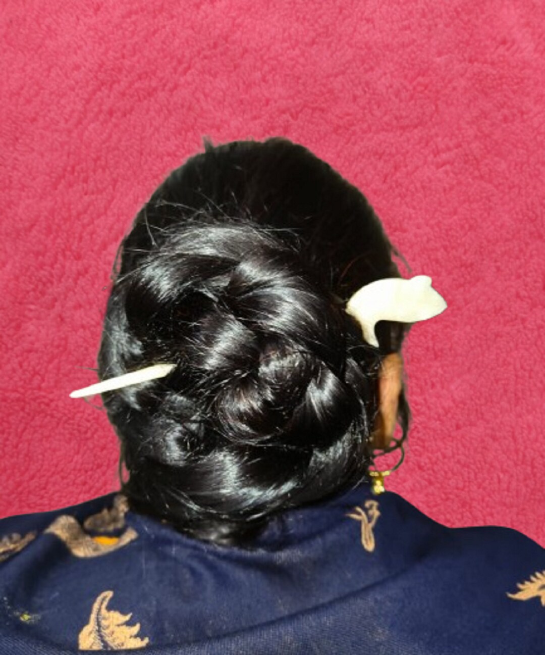 Bovine Bone Viking Hairpin: Fish Face Hair Stick - Etsy