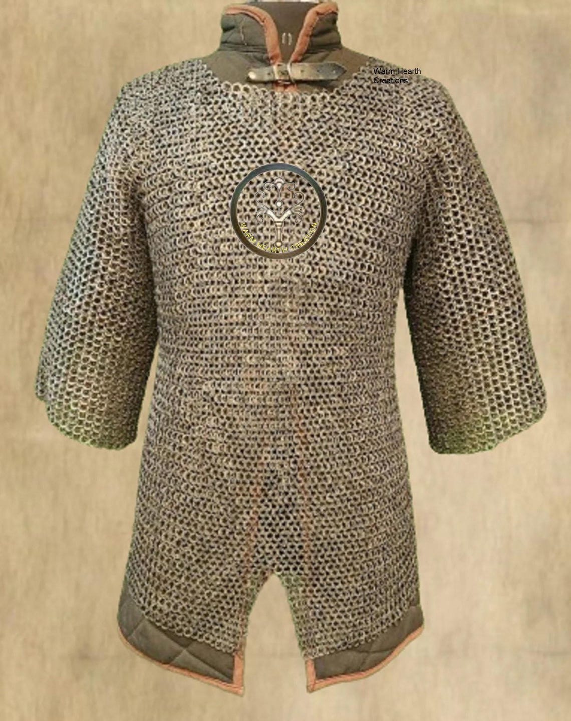 Chainmail Huberk / Medieval Chainmail Half Sleeve Shirt / 9 Mm Flat ...