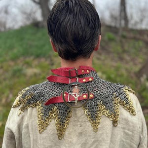 Stainless Steel Chainmail Gorget: Neck Armor, Medieval Costume - Etsy