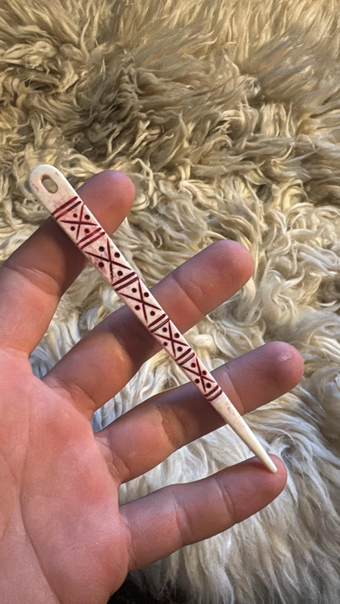 Antique Style Nalbinding Flat Bone Needle, Nalbinding Needle ...