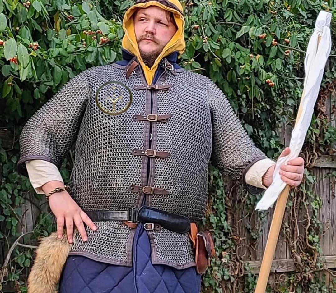 15th Century Medieval Chainmail Hauberk: SCA Viking Reenactment Armor ...