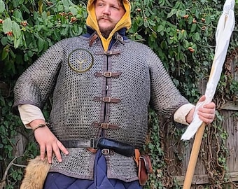 15th Century Medieval Chainmail Hauberk: SCA Viking Reenactment Armor ...
