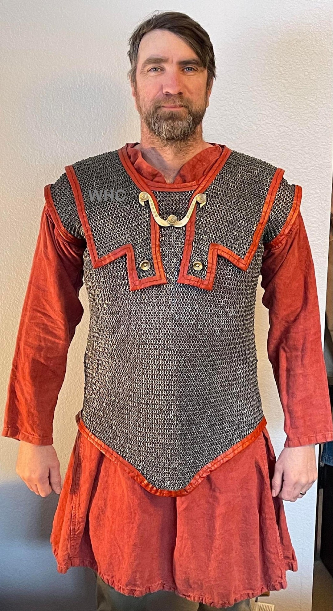 Roman Chainmail Hamata: Historical Legionary Armor, Mild Steel, Leather ...