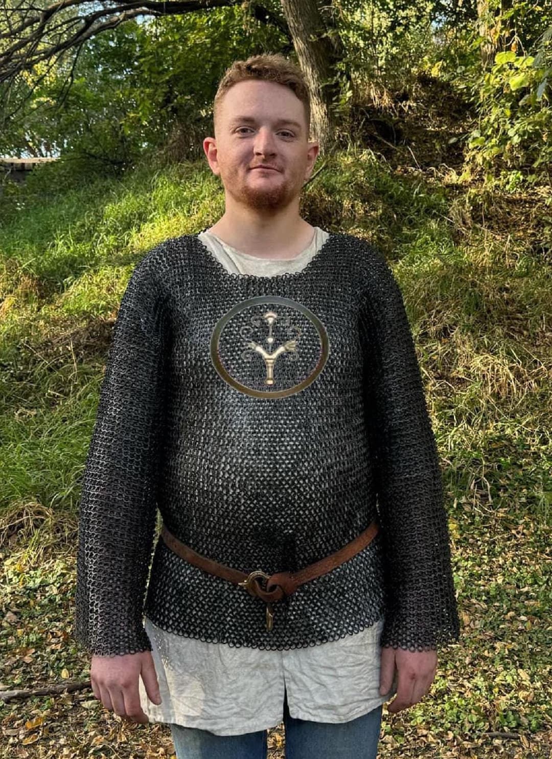 Full Sleeve Chainmail Shirt , 9 Mm Flat Riveted , Chainmail Armor Shirt ...
