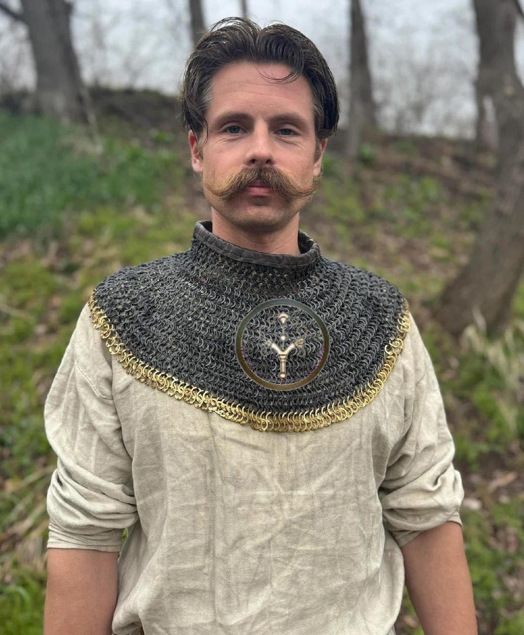 Medieval 8mm Chainmaile Gorget, Piece of Armor to Protect the Neck ...