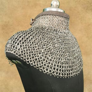 Medieval Stainless Steel Chainmaile Gorget / Neck Protection/ Chainmail ...