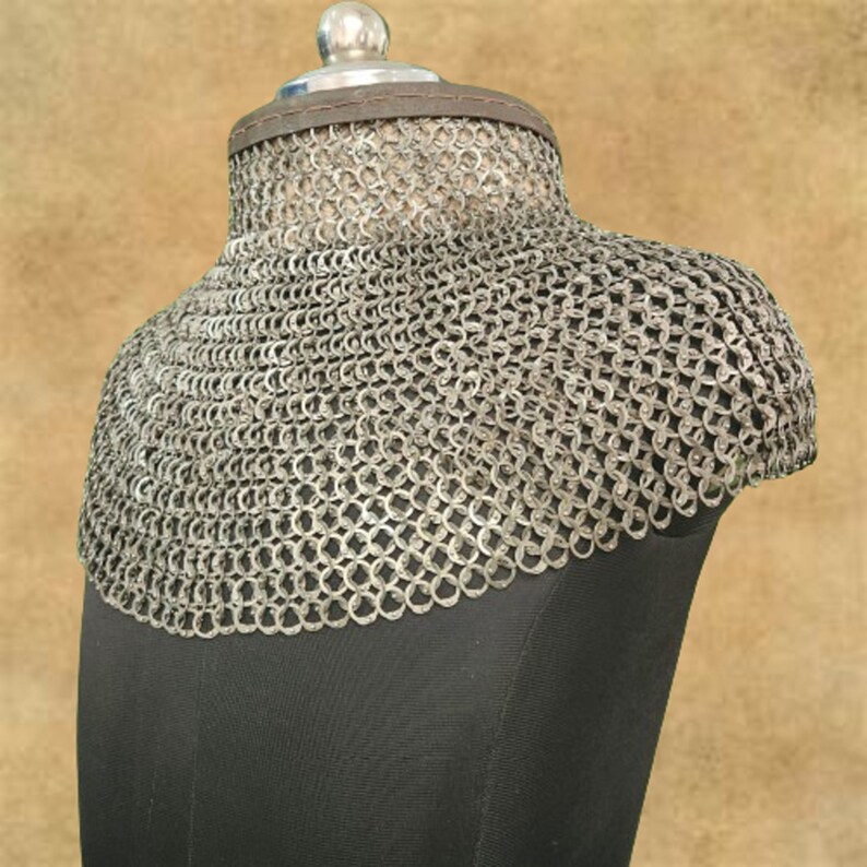 Medieval Stainless Steel Chainmaile Gorget / Neck Protection/ Chainmail ...
