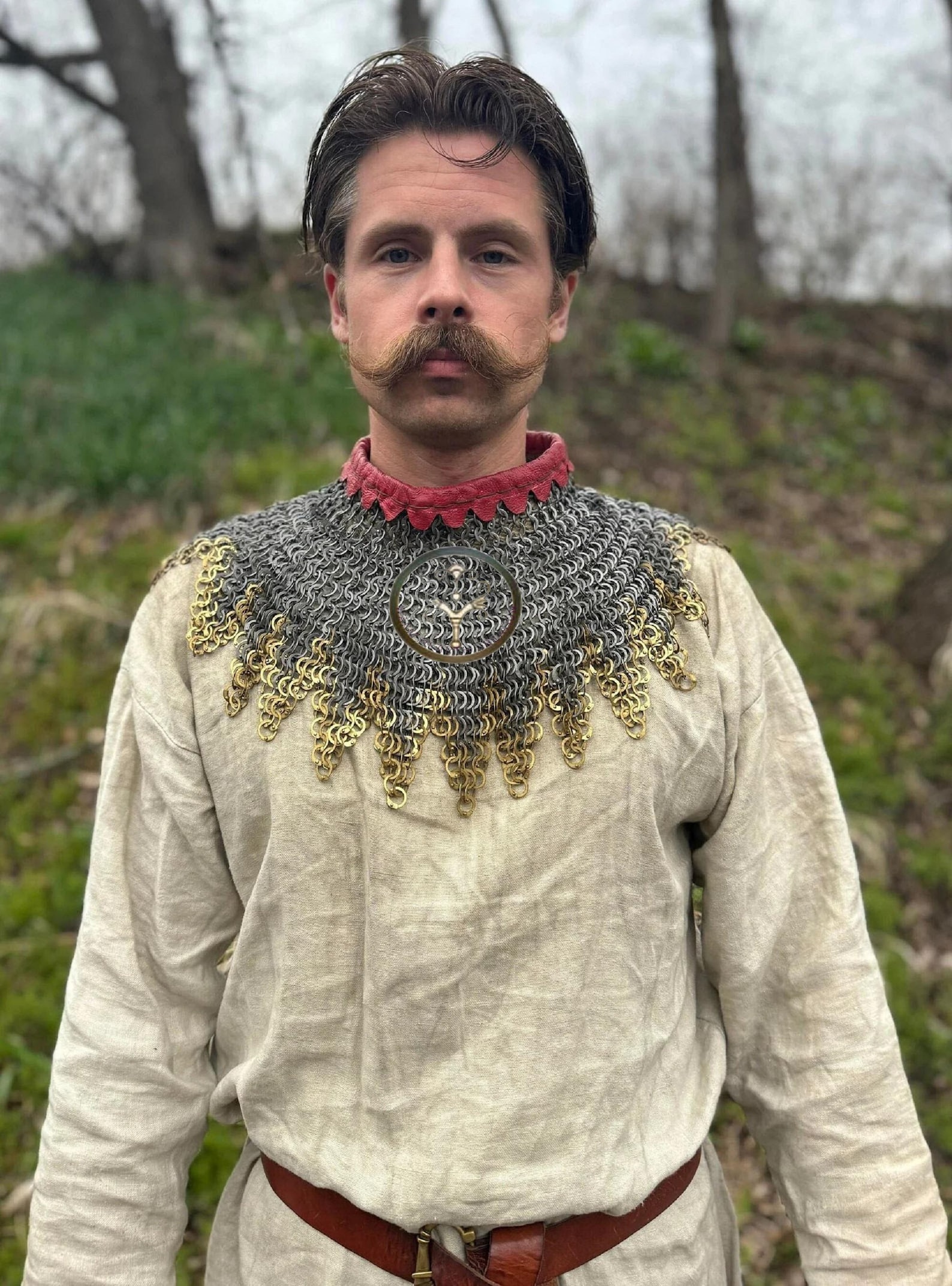 Medieval Chainmail Gorget: Mild Steel Neck Collar, LARP Theatre Costume ...