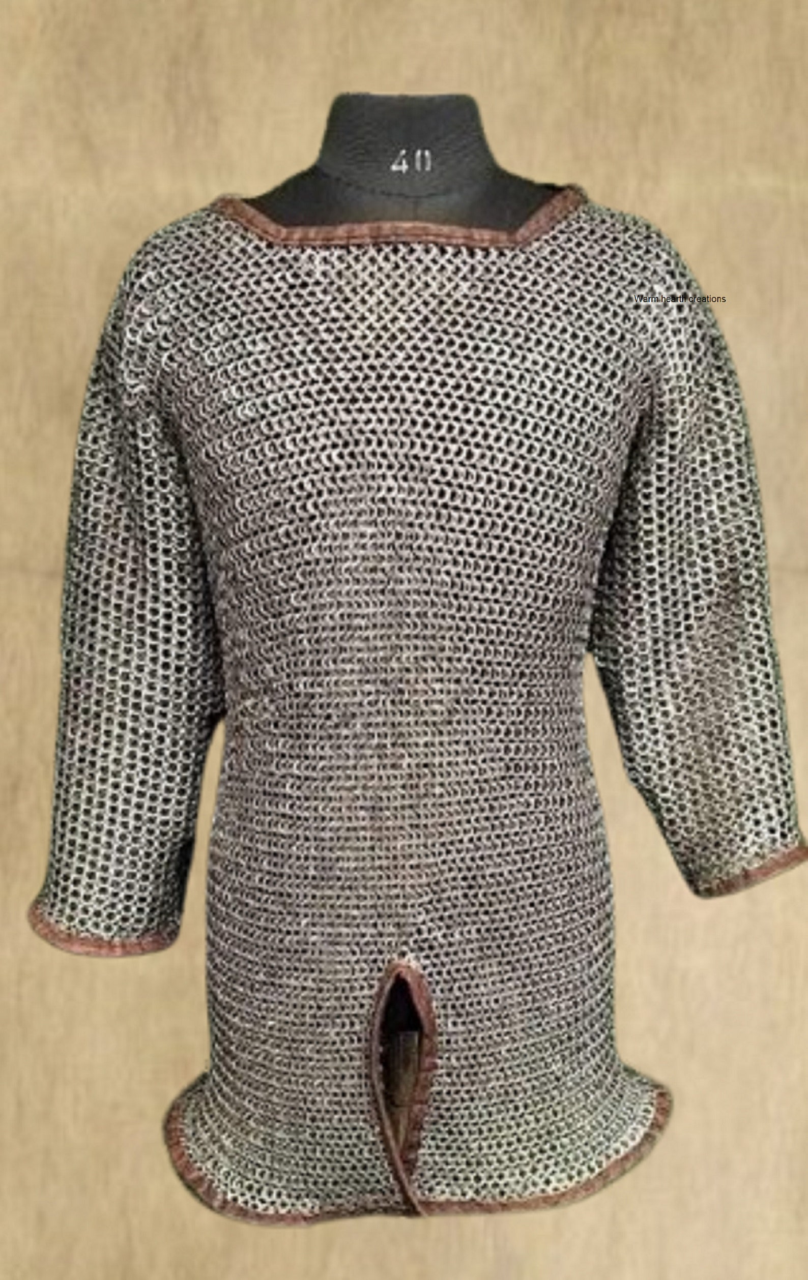 Chainmaile Hauberk / Medieval Chainmail Half Sleeve Shirt / 9 Mm Flat ...