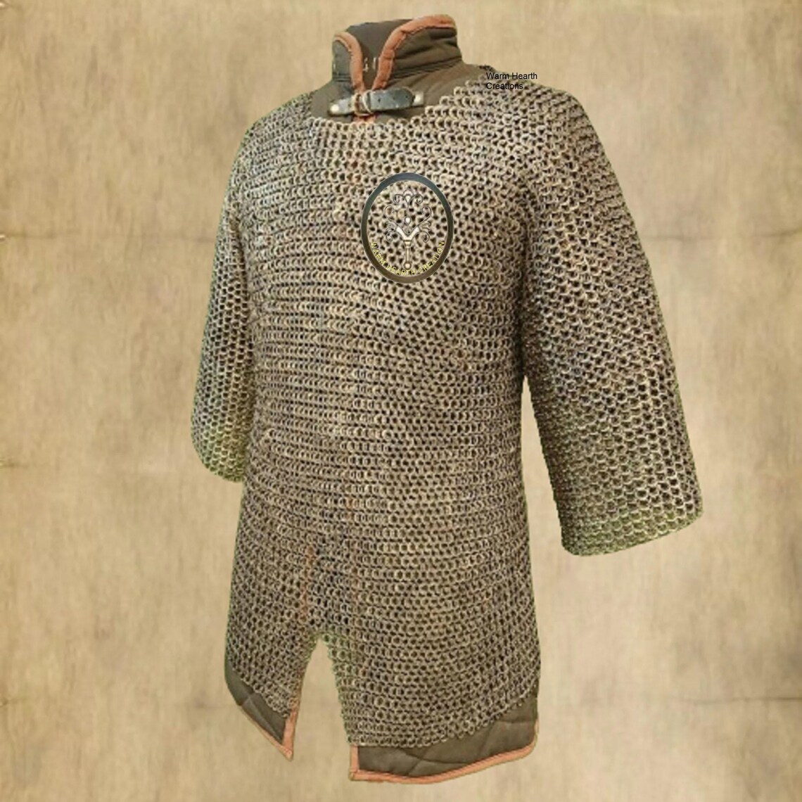 Chainmail Huberk / Medieval Chainmail Half Sleeve Shirt / 9 Mm Flat ...