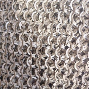 Chainmaile Hauberk / Medieval Chainmail Half Sleeve Shirt / 9 Mm Flat ...