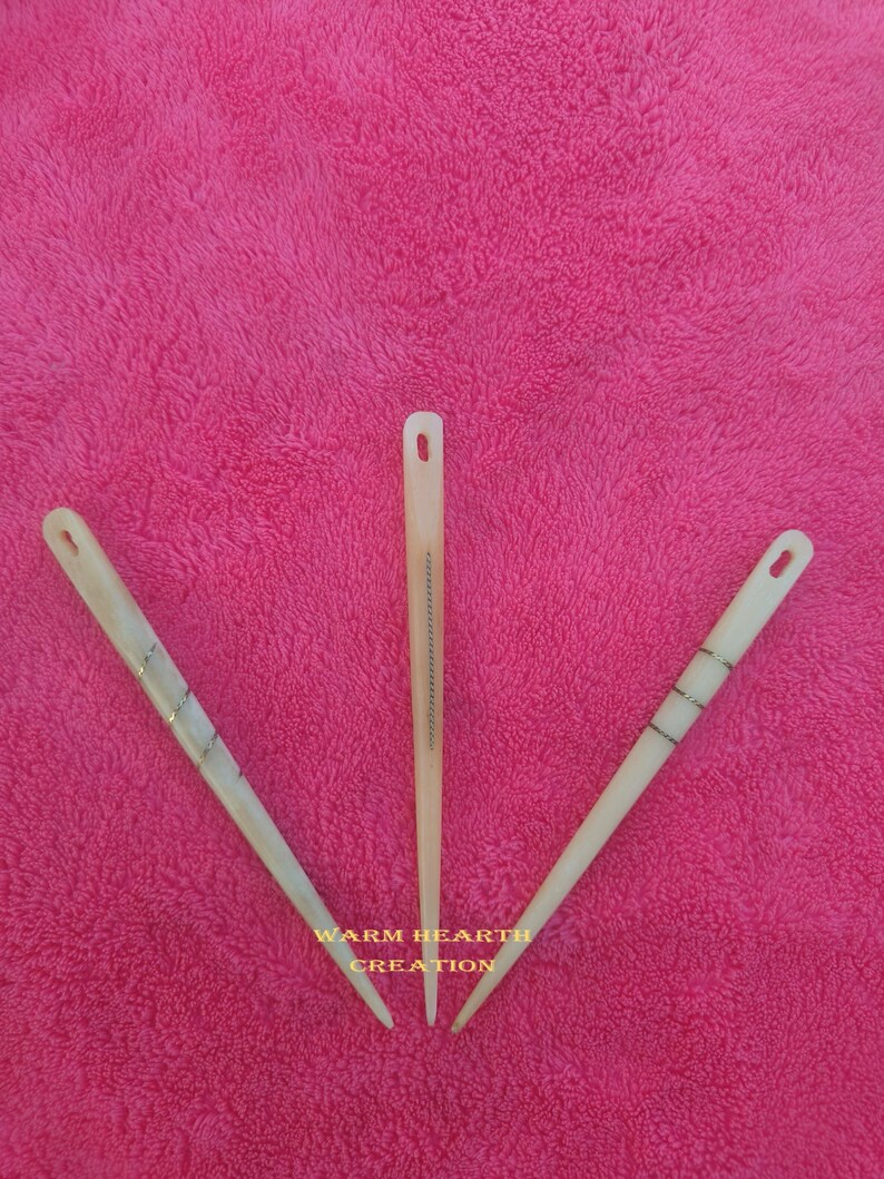 Handmade Bone Nalbinding Needle Set: Yarn Stitching - Etsy