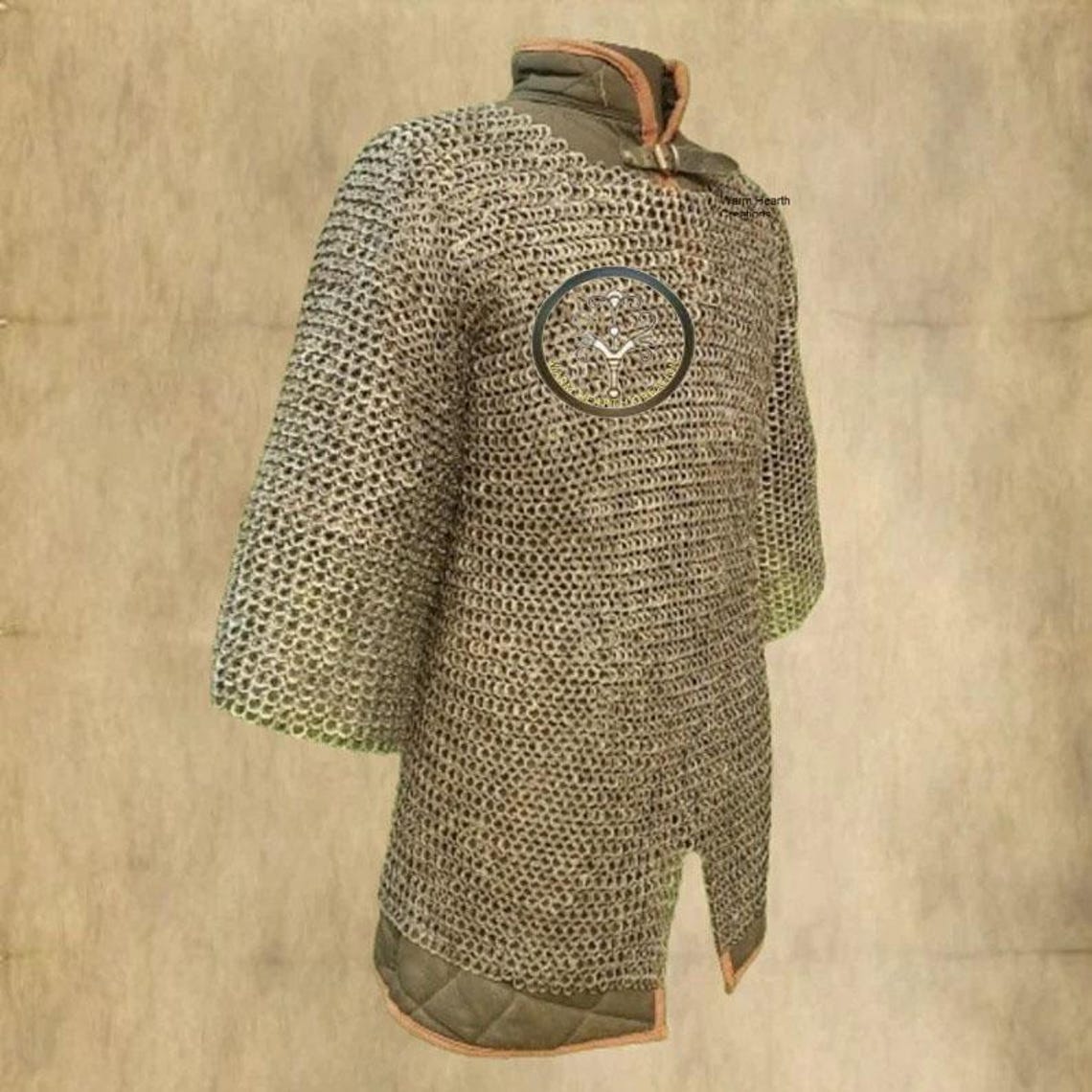 Chainmail Huberk / Medieval Chainmail Half Sleeve Shirt / 9 Mm Flat ...