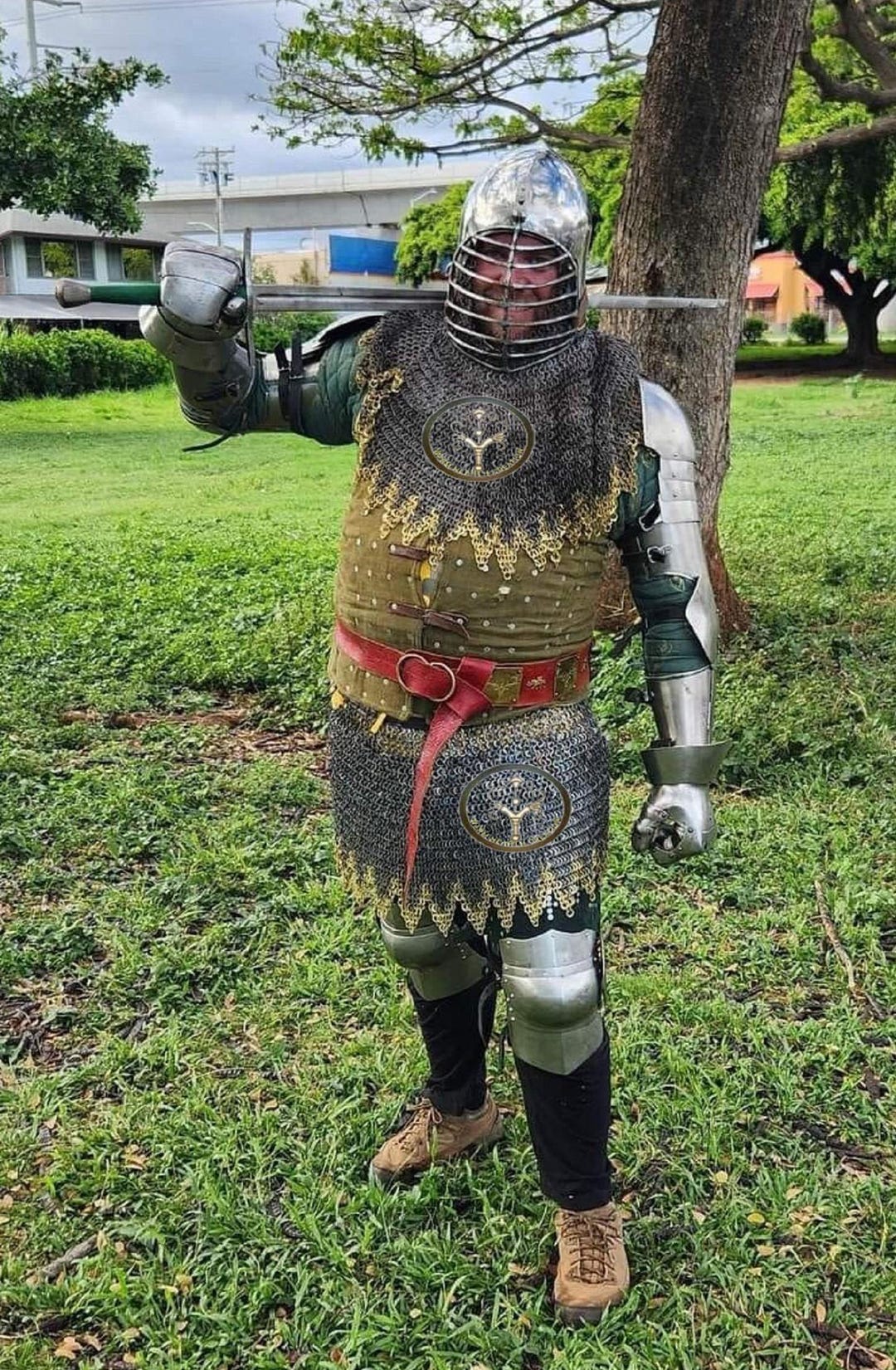 Mild Steel Chainmail Skirt: Brass Trim, Medieval LARP Armor - Etsy