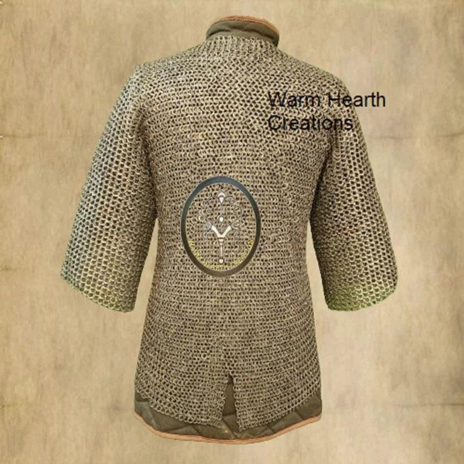 Chainmail Huberk / Medieval Chainmail Half Sleeve Shirt / 9 Mm Flat ...