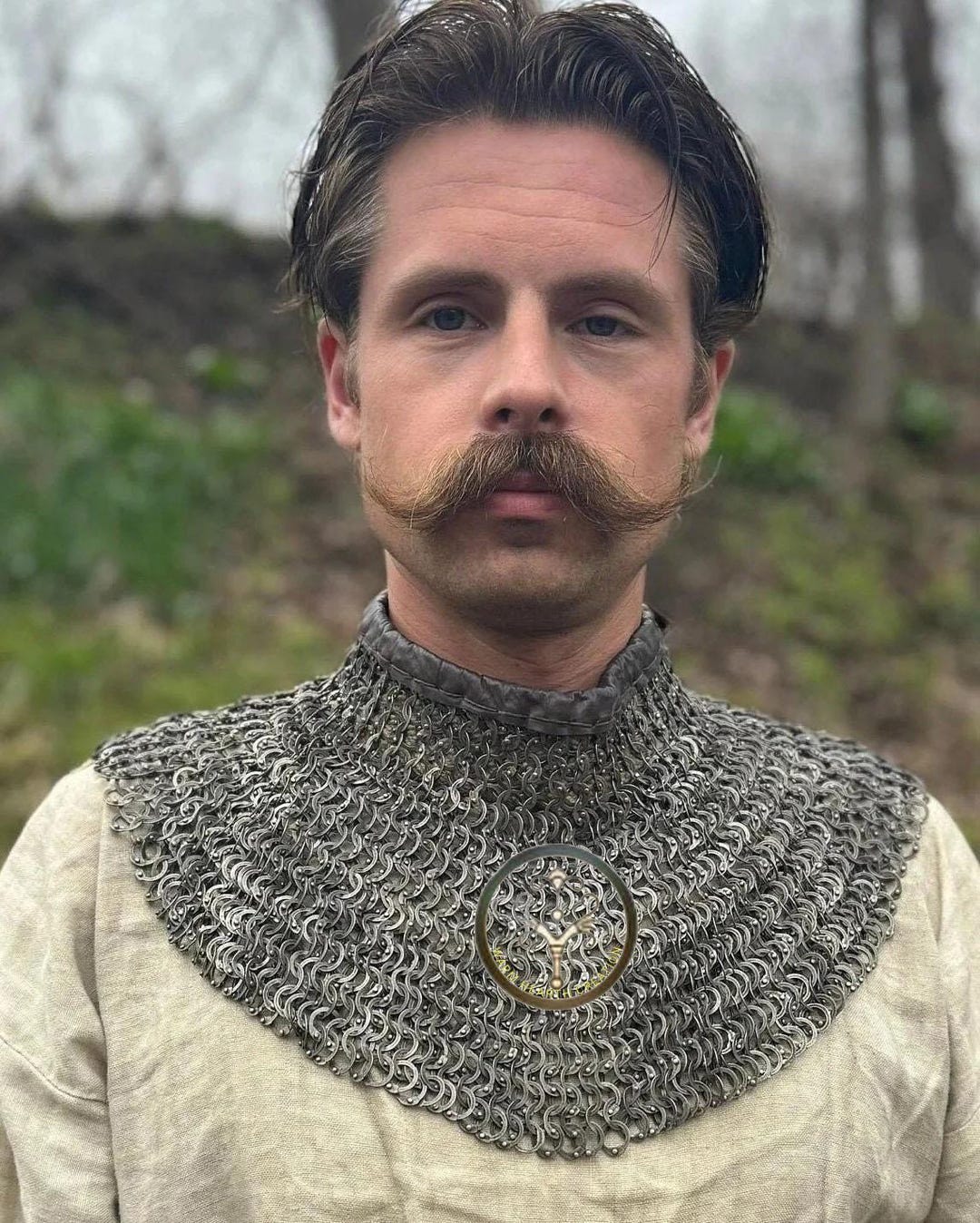 Titanium Chainmail Gorget: Medieval Knight Armor Collar - Etsy