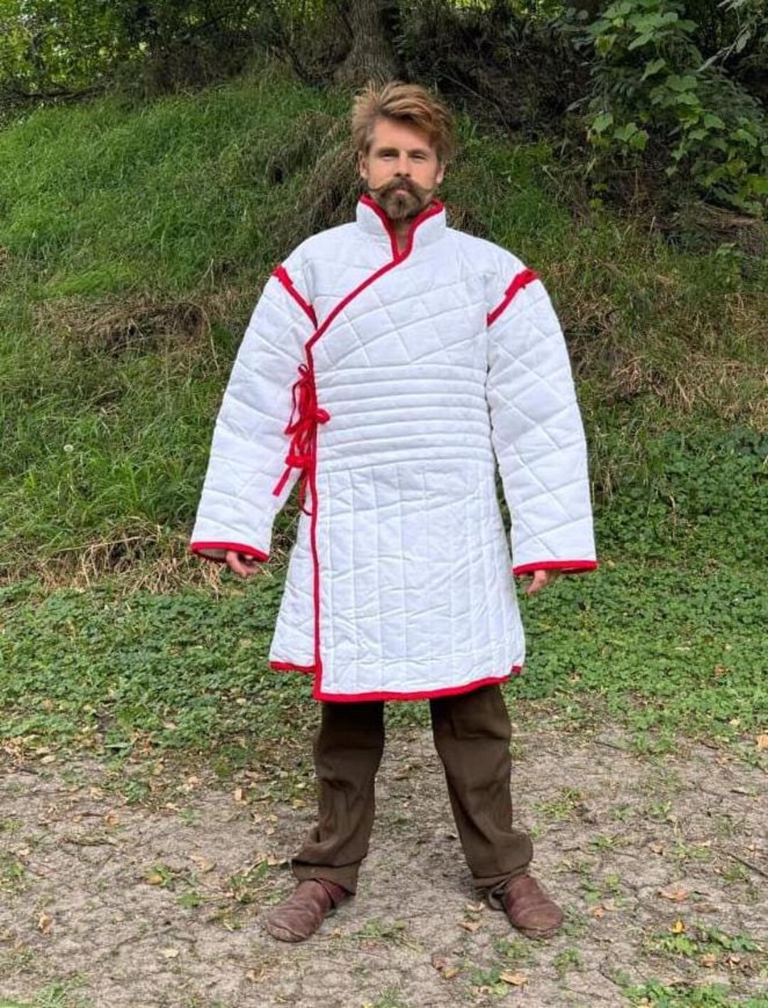 WHC Eastern Style Gambeson ,medieval Gambeson Underarmour Robe of Red ...
