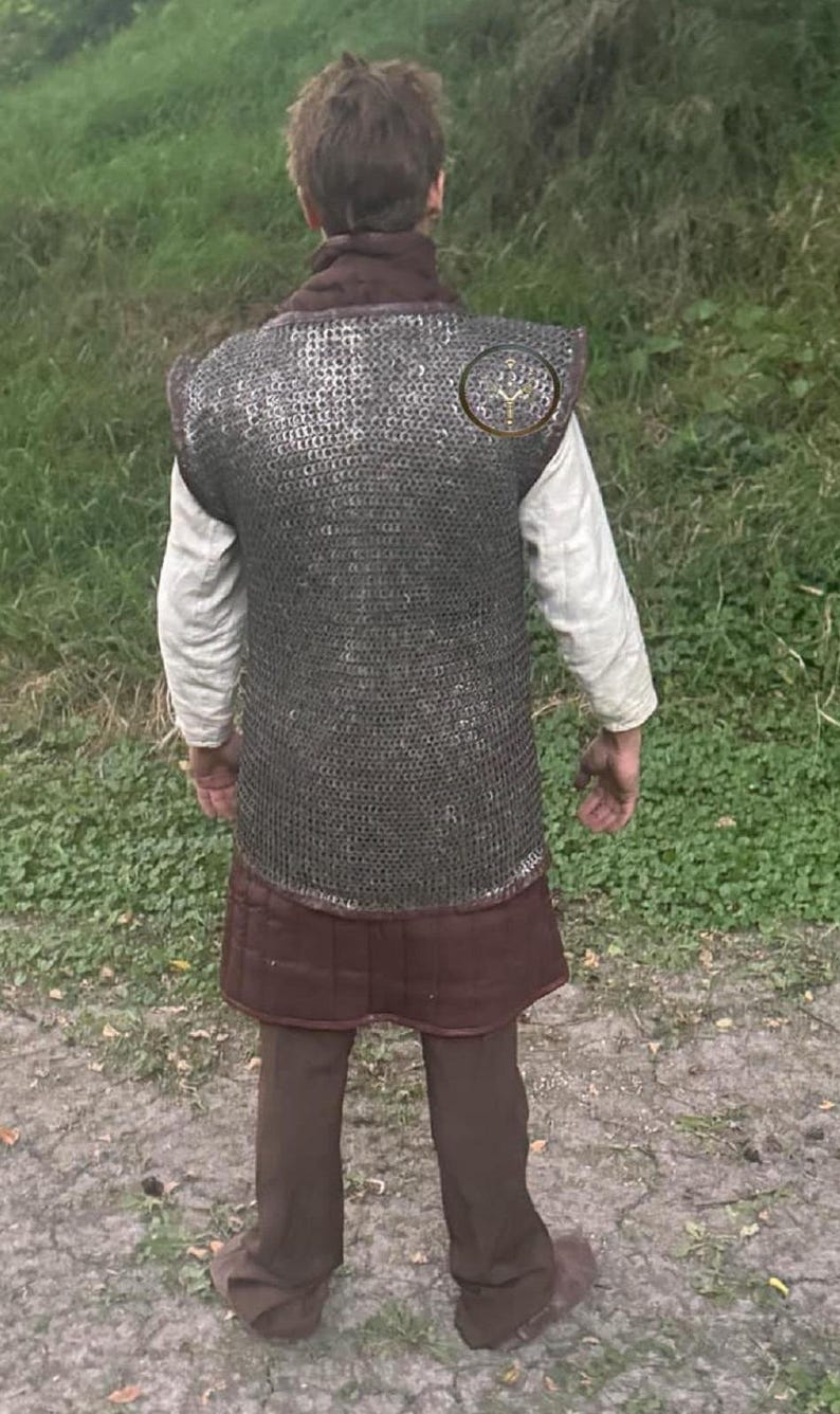 15th Century Medieval Chainmail Hauberk: Sleeveless Mild Steel Armor - Etsy
