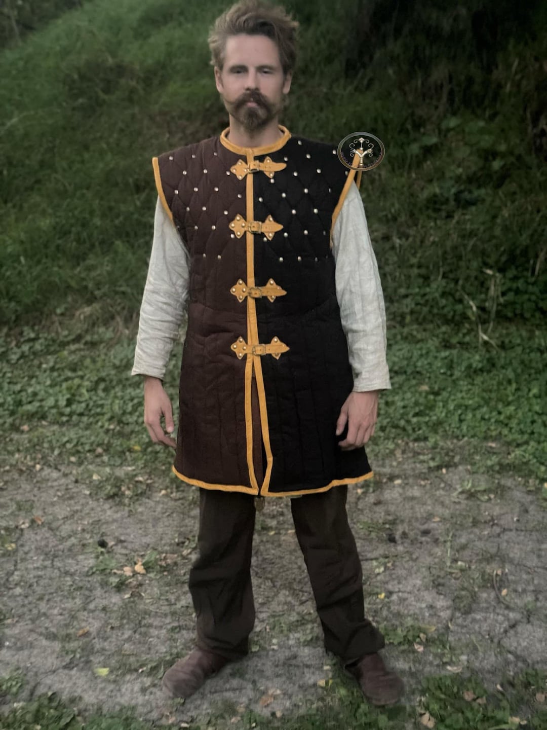 Medieval Gambeson: Padded Cotton Armor - Celtic Viking Sleeveless ...