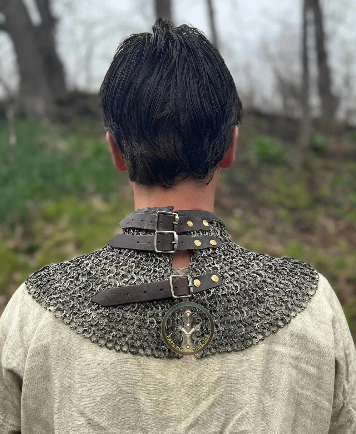 Titanium Chainmail Gorget: Medieval Knight Armor Collar - Etsy
