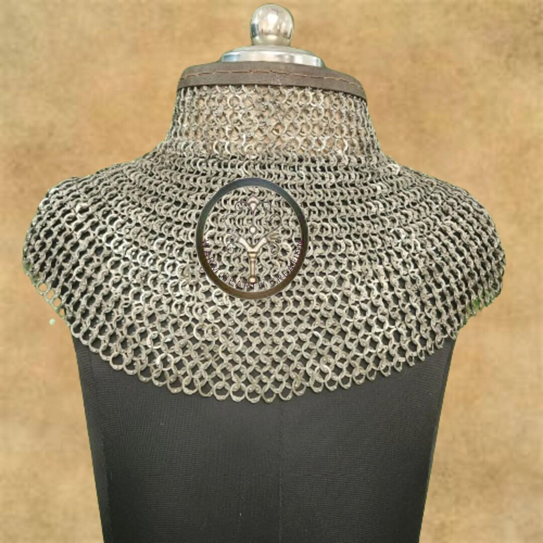 Gorget 8 Mm Flat Chainmaile Rings / Gorget for Throat Protection ...