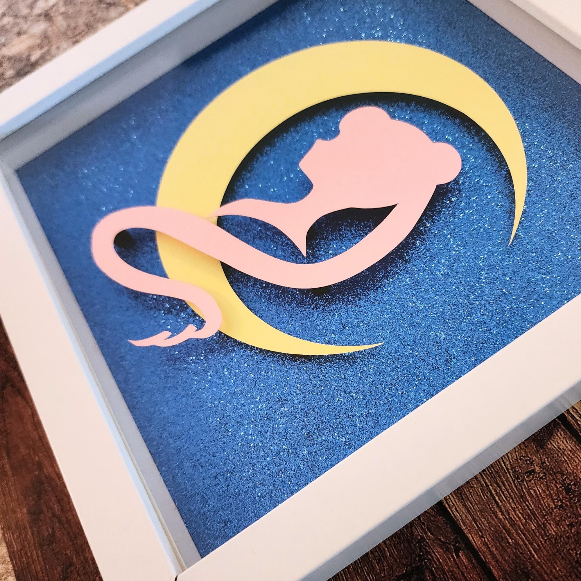 Sailor Moon Shadow Box: Handmade Anime Wall Art - Etsy