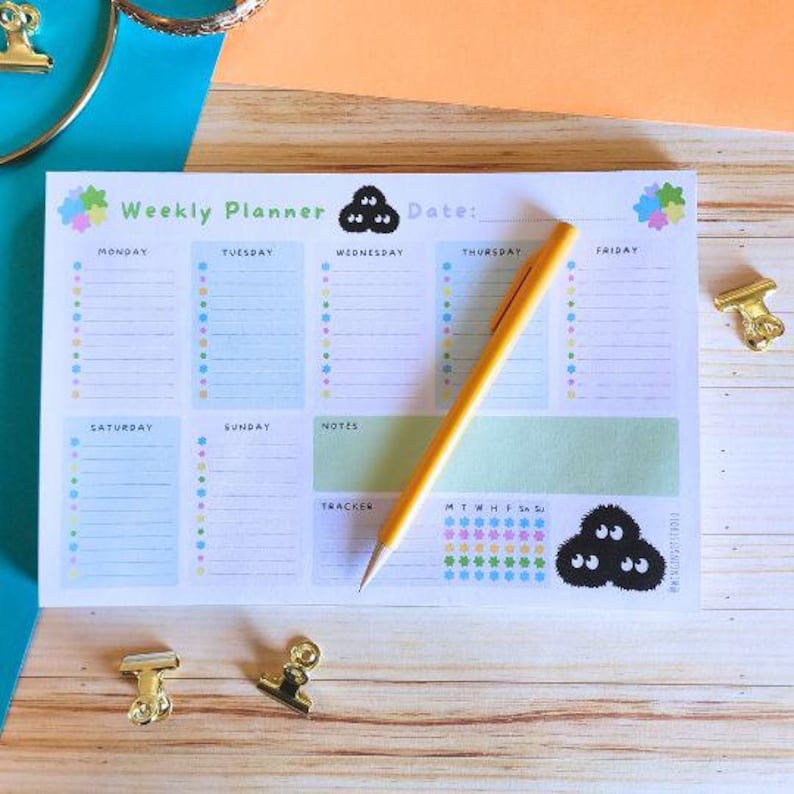 Soot Sprite Calendar | Weekly Calendar Pad | Studio Ghibli Calendar - Etsy