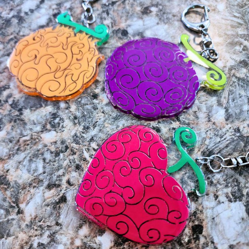 Devil Fruit Keychain: One Piece Anime Nomi - Etsy