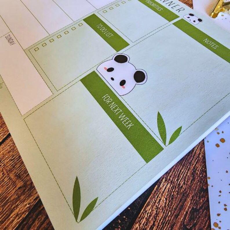 Panda Planner | 2026 Weekly Calendar Pad - Etsy