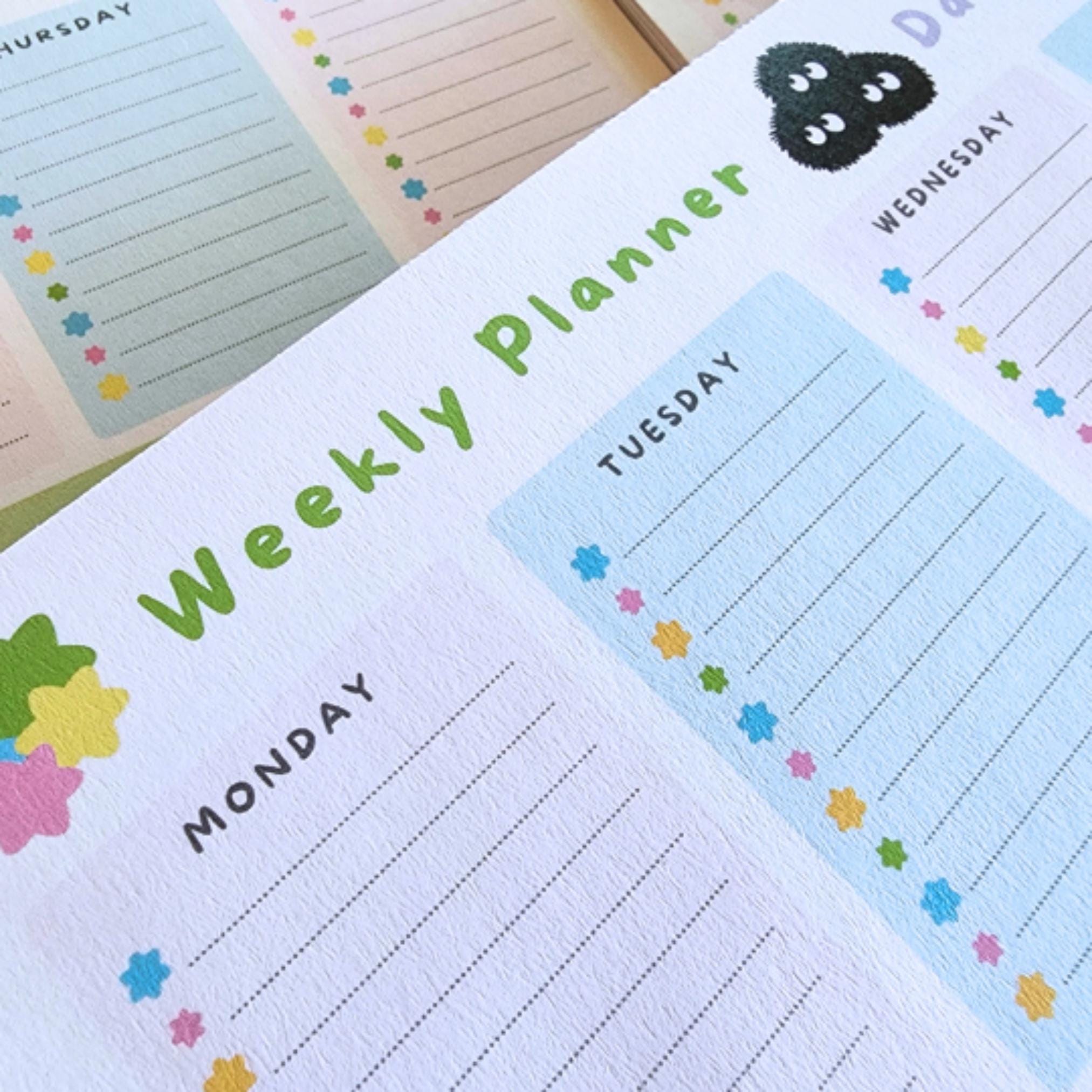 Soot Sprite Calendar | Weekly Calendar Pad | Studio Ghibli Calendar - Etsy