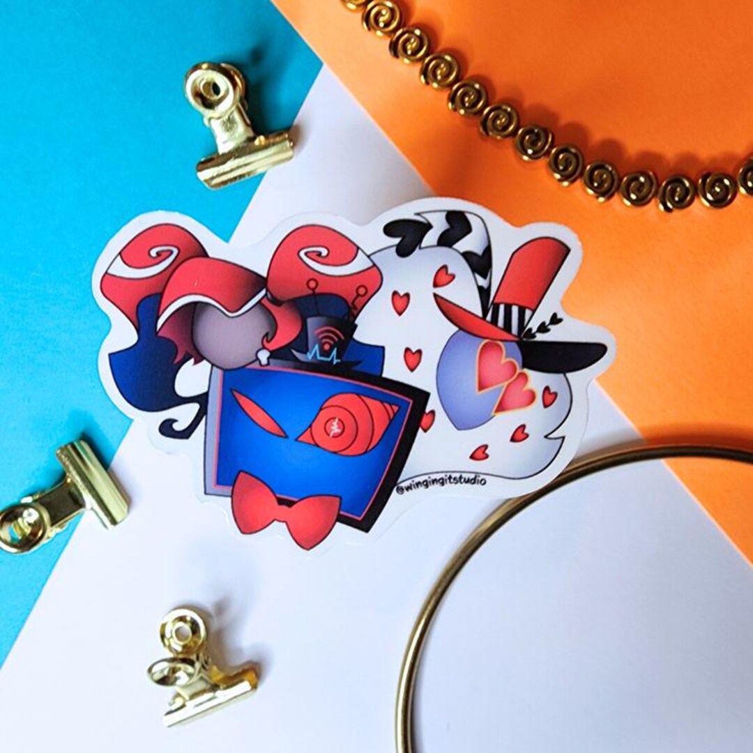 The Vees | Hazbin Hotel Vees Sticker | Hazbin Hotel Sticker | Valentino ...