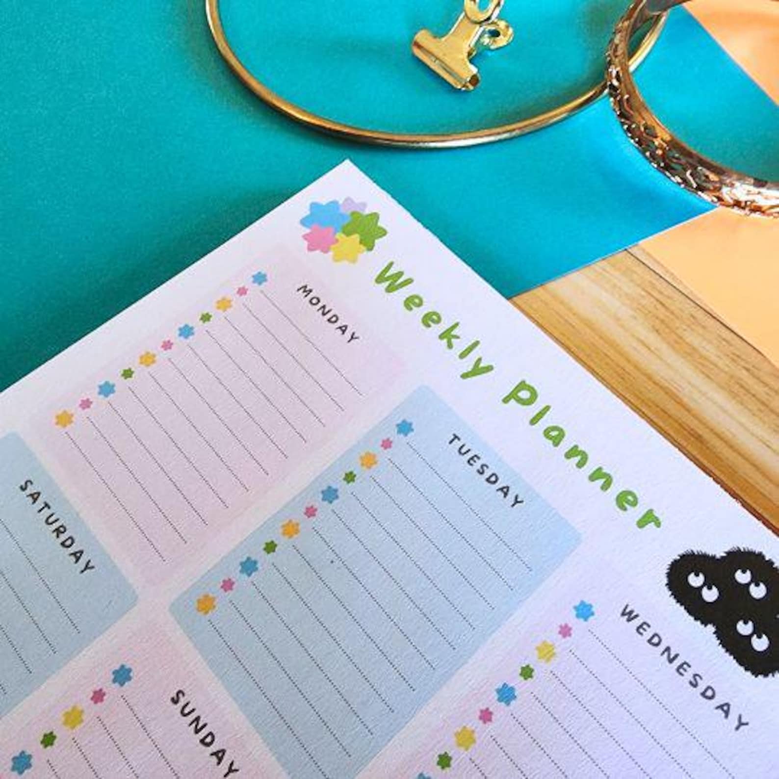 Soot Sprite Calendar | Weekly Calendar Pad | Studio Ghibli Calendar - Etsy
