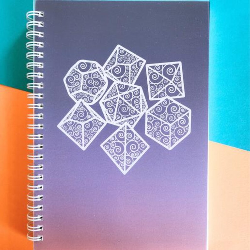 Cuaderno de gráficos DND: diario de rol para juegos de dados - Etsy México